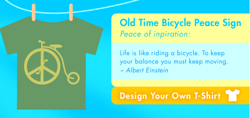 Old Time Bicycle Peace Sign
